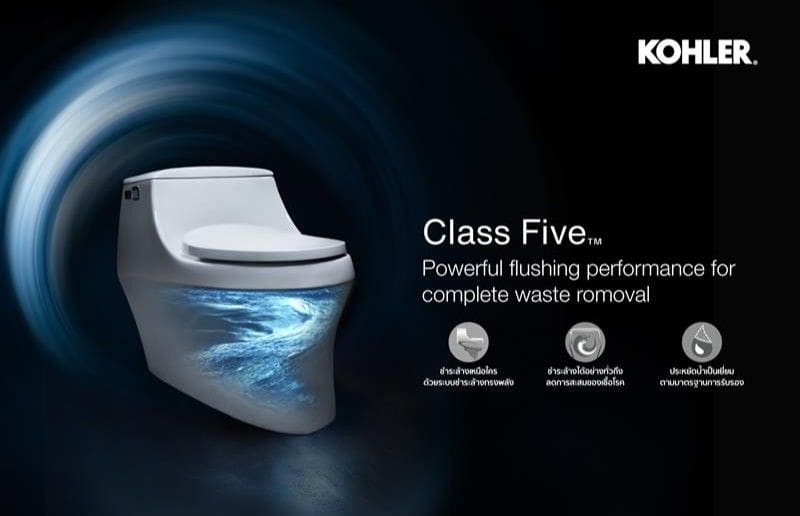 KOHLER CLASS FIVE ยกระดับสุขภัณฑ์ ชำระล้างเหนือใคร นั่งสบายไร้ที่ติ ...